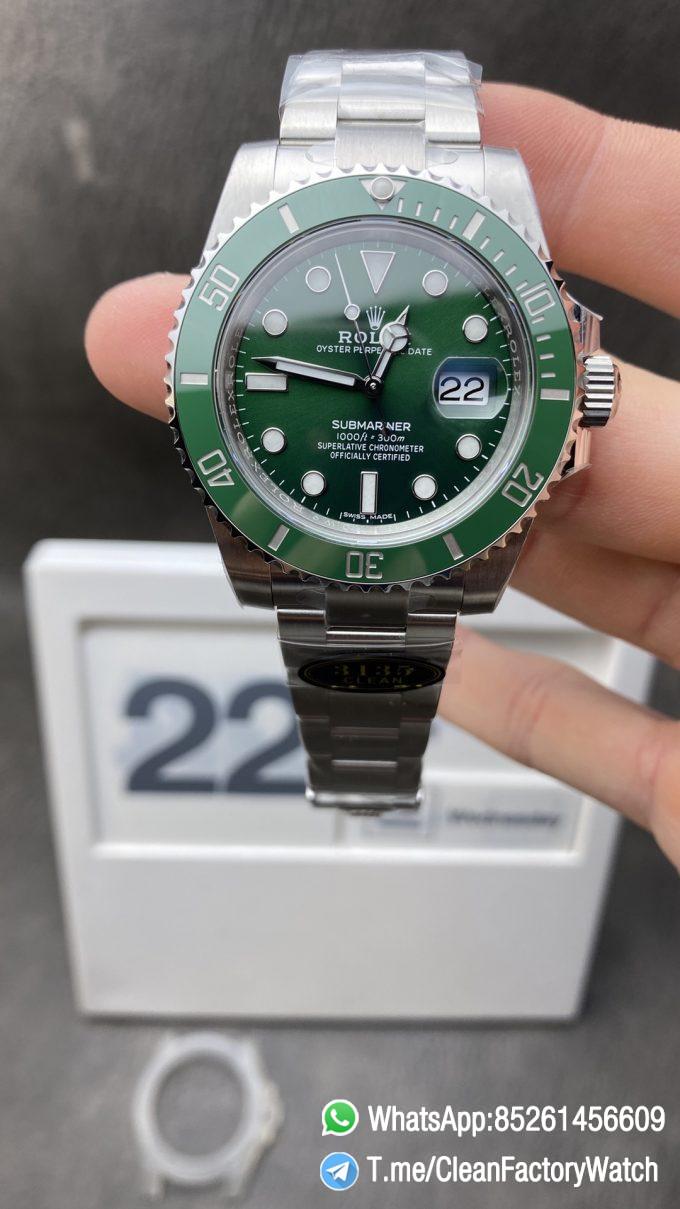Clean Watch Submariner Date Hulk 116610LV Green Dial Green Ceramic ...
