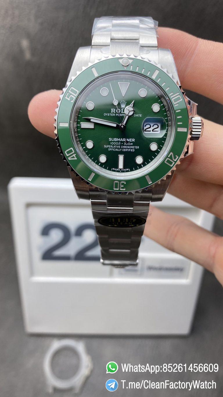 Clean Watch Submariner Date Hulk 116610LV Green Dial Green Ceramic ...