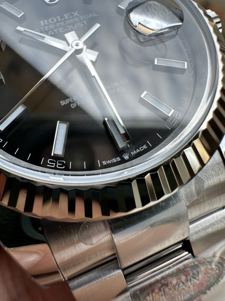 Clean Factory Watch Rolex Datejust 41mm 126334 Black Dial Fluted Bezel ...